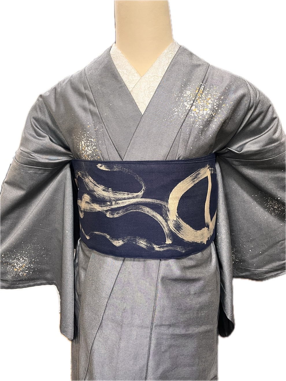 つくり帯【和の羽】シルクデニム半巾帯 – 岡山の着物通販 児島帯 kojimaobi